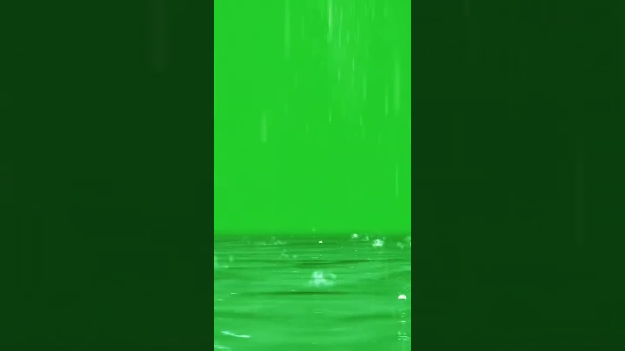Realistic rain falling animation green screen no copyright video