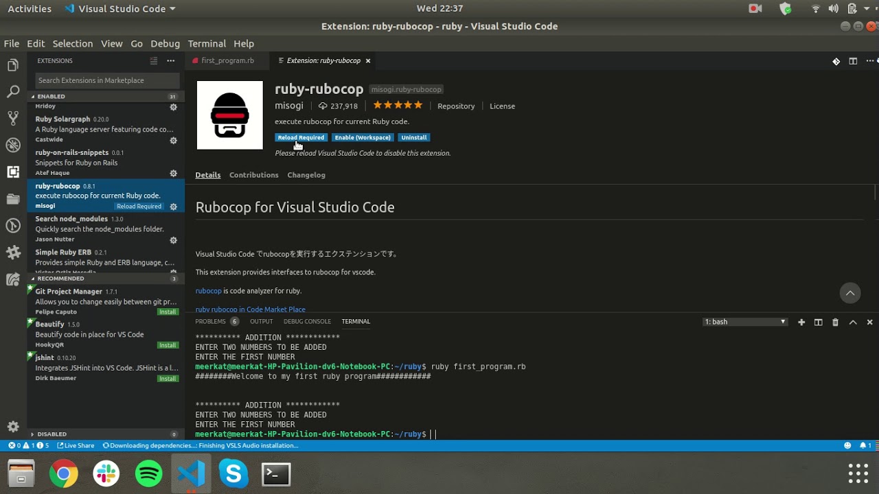 Ruby Programming - 4 (Writing our first ruby program)