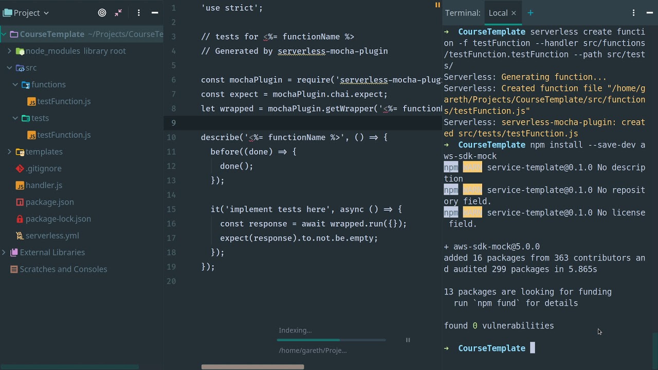 #16 Setting up our template and local testing