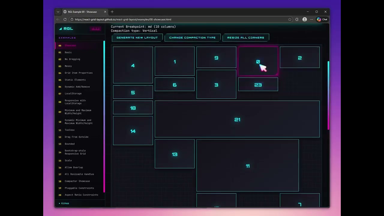 This React grid layout system is so marvellous ⚛️