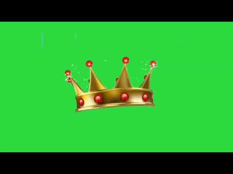 Green screen crown PNG