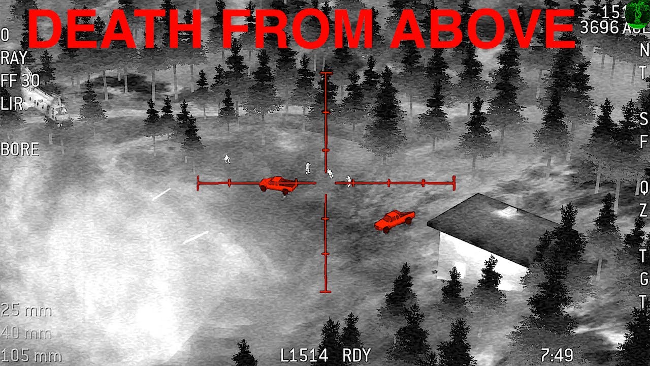 DEATH FROM ABOVE: Call of Duty 4: MW - AC-130 Gunship in Action - Firing All Its Cannons #gameplay