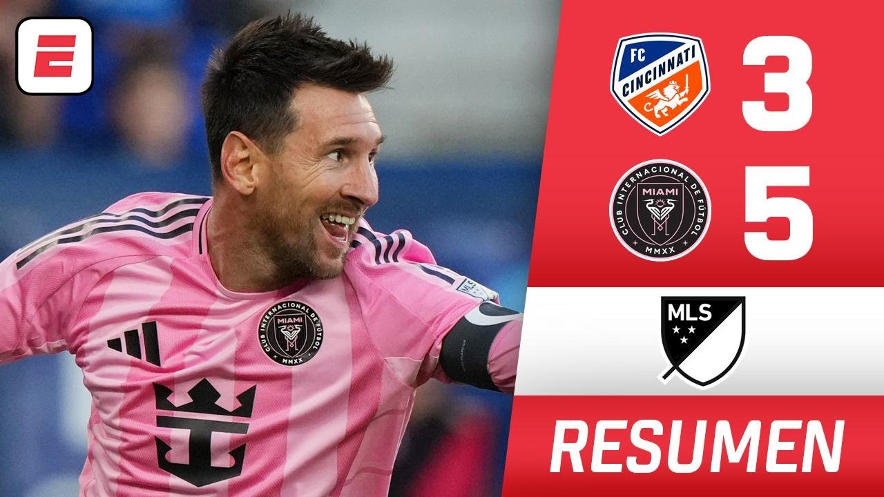 MESSI HIZO SU MAGIA: HAT-TRICK y lideró remontada ÉPICA. INTER MIAMI ganó 5-3 vs FC CINCINNATI | MLS