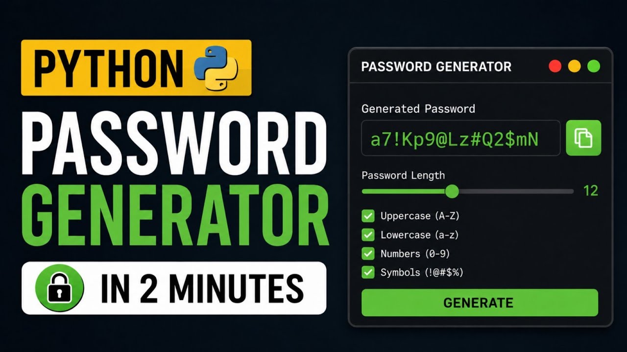 Build a Password Generator in Python | Beginner Python Project