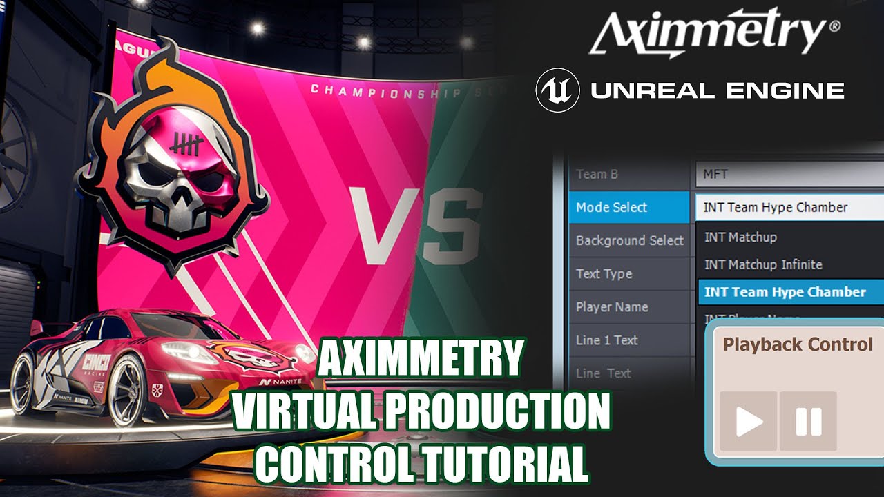 AXIMMETRY VIRTUAL PRODUCTION TUTORIAL - USING AND CONTROLING  THE EPIC BROADCAST TEMPLATE