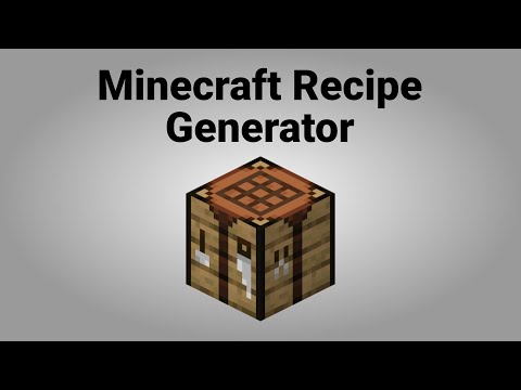 Minecraft Recipe Generator - Crafting Table