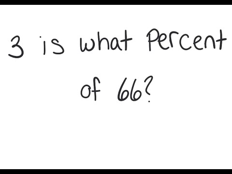 Percentage: 3 is what percent of 66?