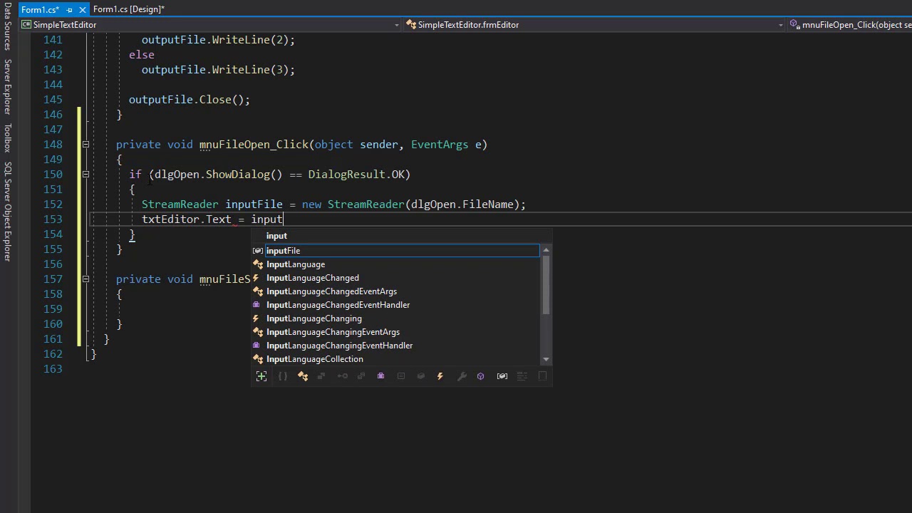 C# Projects for Beginners: Creating Text Editor 13/16