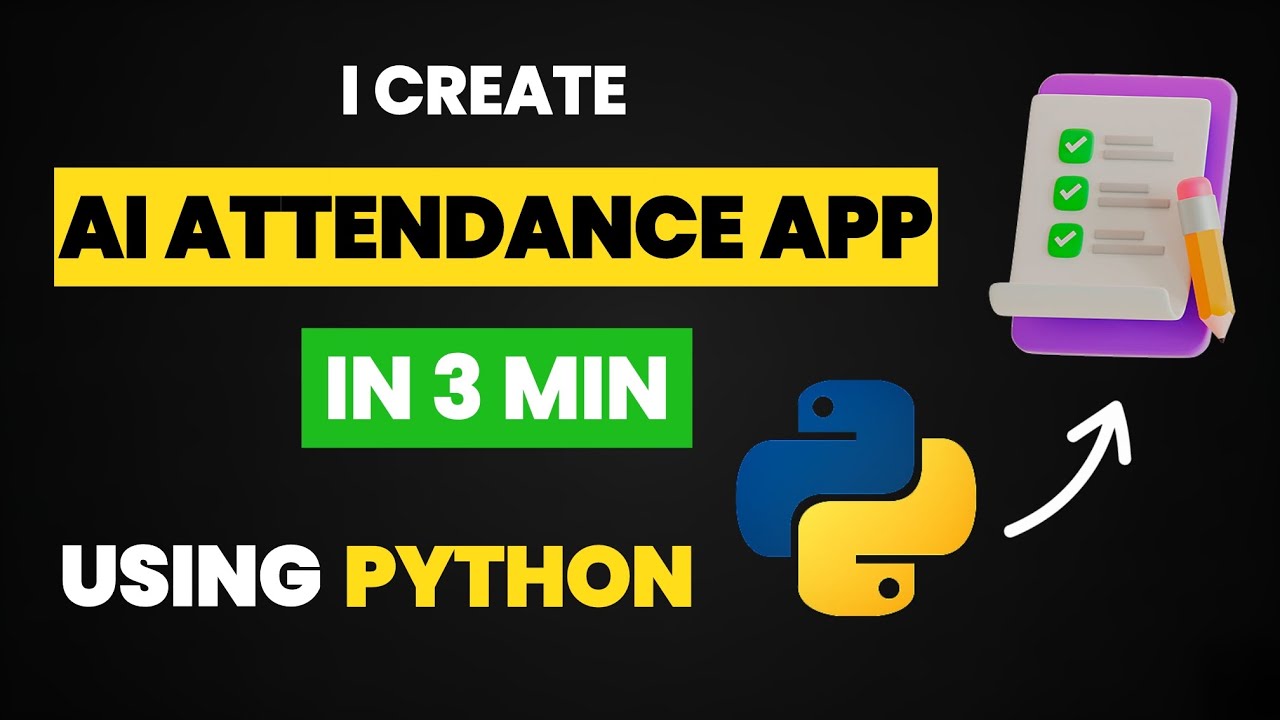 I Create AI Attendance App in 3 Min Using Python and Machine Learning & Python Projects