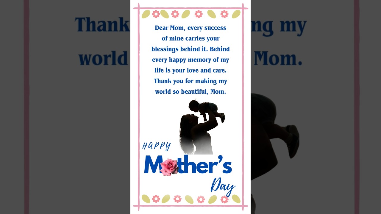 Happy Mother's Day Wishes in English|Mothers Day Messages in English| Mother's Day Card Ideas|  2026