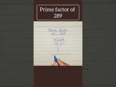 prime factor of 289 #viral