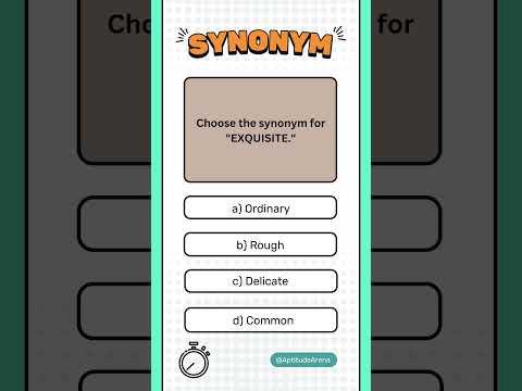 Find the Synonym: What's Another Word for 'Exquisite'? #quiz #englishvocabulary #shorts