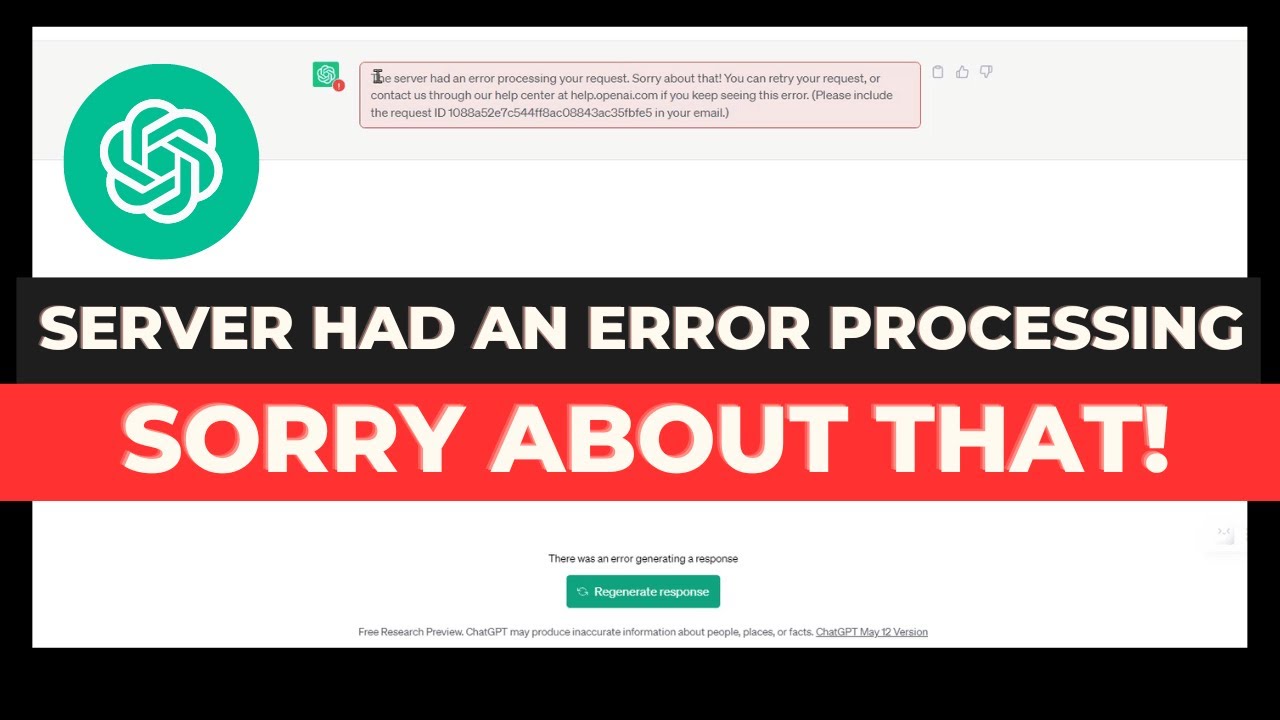 ChatGPT Error: Openai the server had an error while processing your request  sorry about that (Fixe)