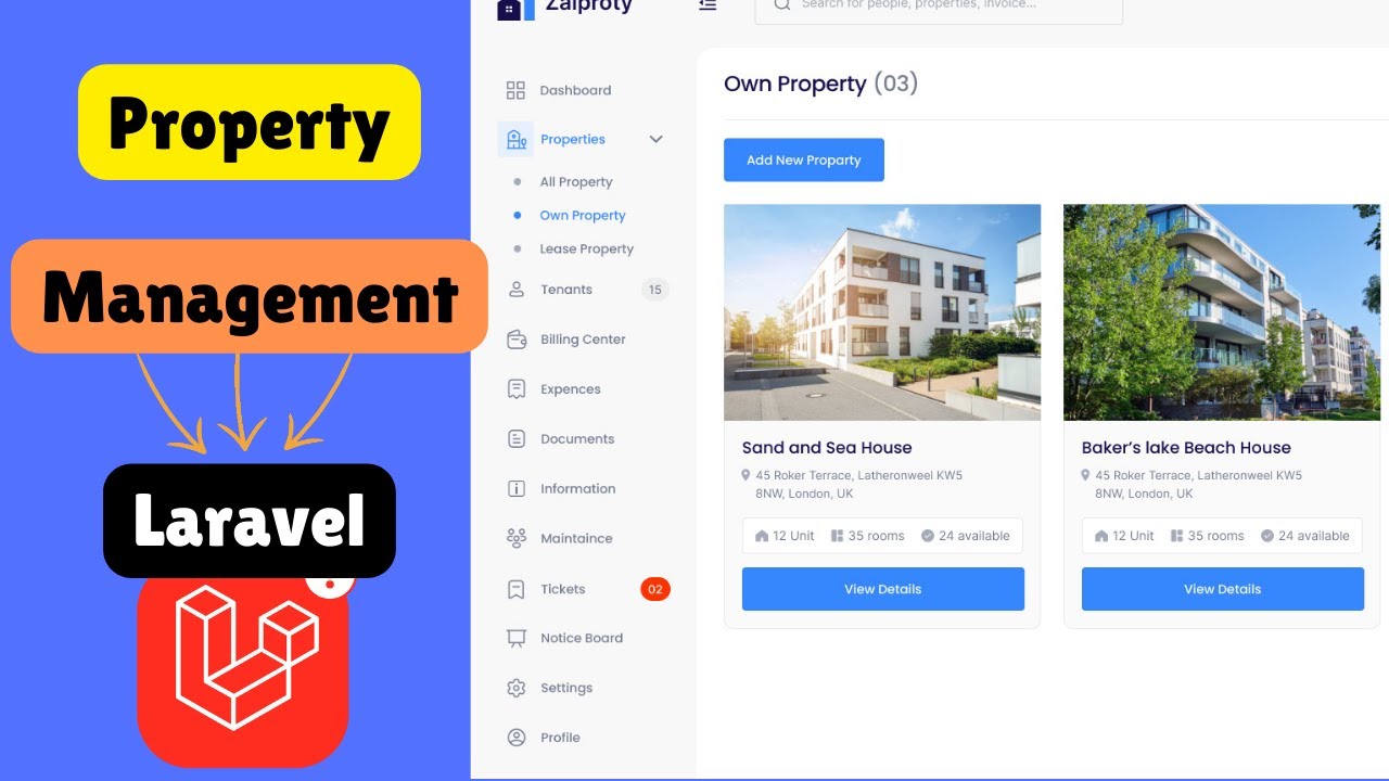 Complete Property Management Software Laravel Script