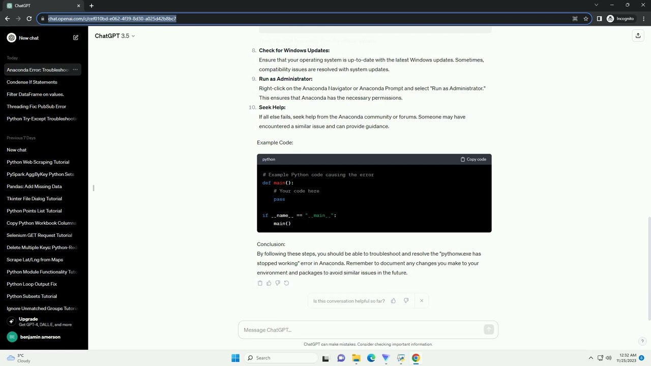 pythonw exe has stopped working crashing error after launching anaconda