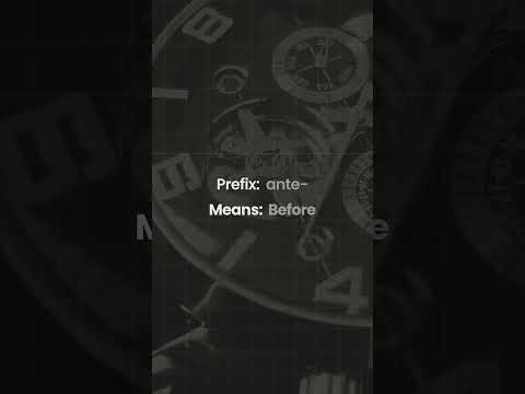 Prefix: ante-