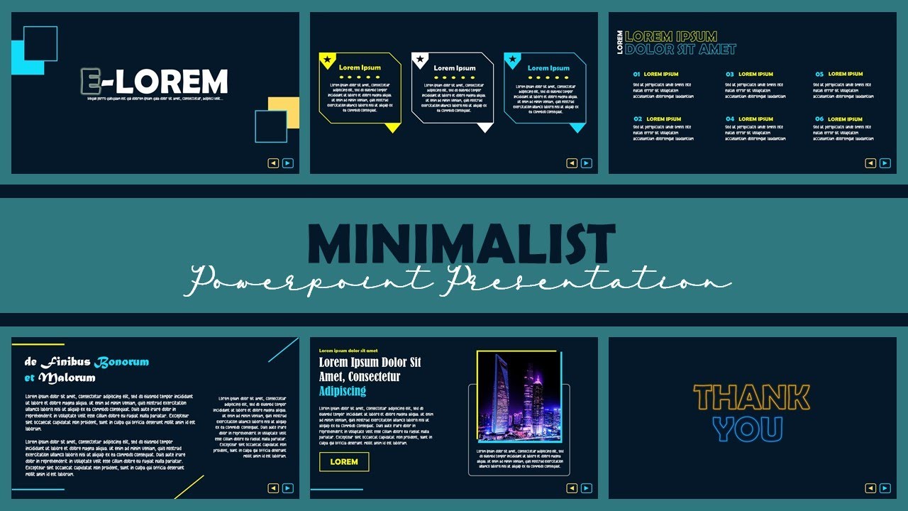 DARK BLUE MINIMALIST POWERPOINT PRESENTATION | HYPERTEXT  l PPT#80