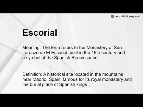 Escorial Meaning