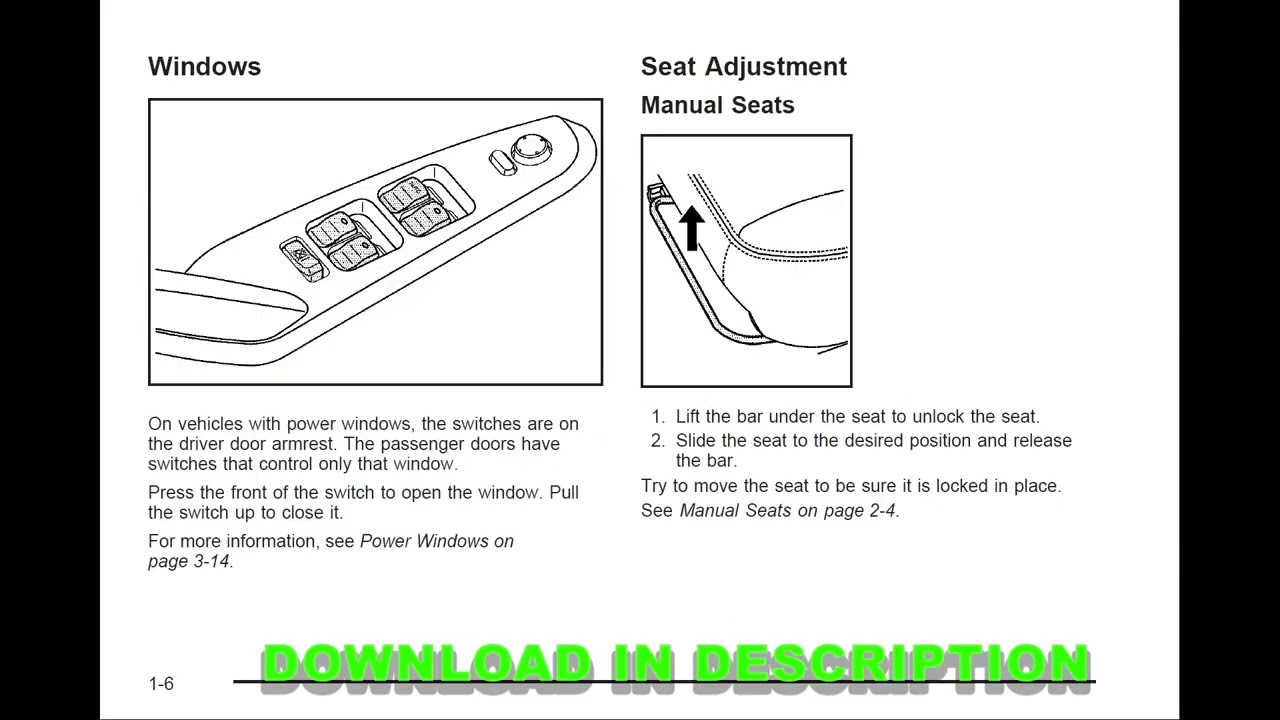 Pontiac G6 2005-2010 Owner's Manual PDF English | Complete User Guide