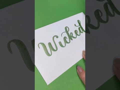 🧹 METALLIC LETTERING WICKED brush pens #calligraphy #lettering #bujo #handlettering