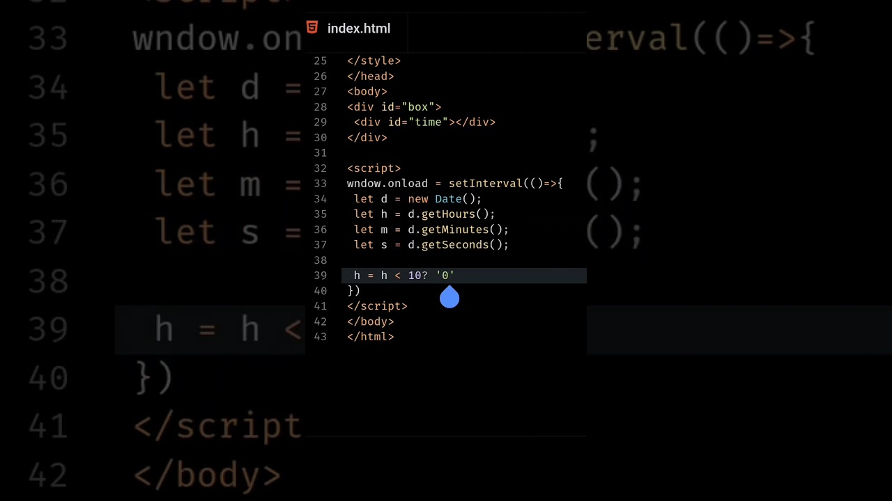 Digital Clock | html css javascript