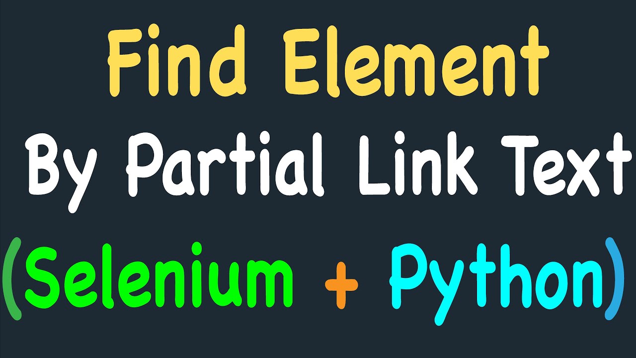 Locating Hyperlinks by Partial Link Text Using Selenium and Python