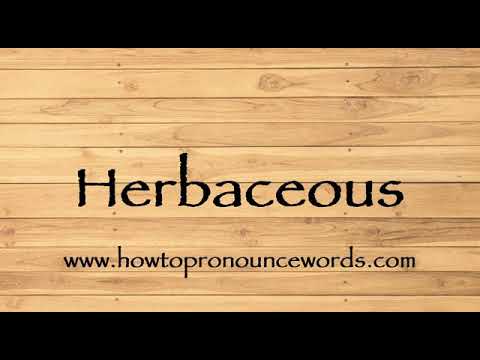 How To Pronounce Herbaceous ? How To say Herbaceous New Video