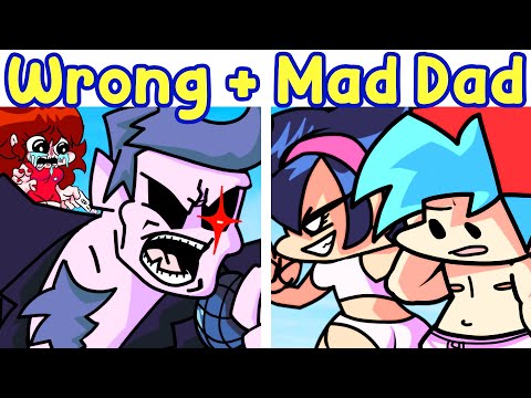 Friday Night Funkin': Mad Dad High Effort & Truly Wrong + Cutscenes | BF Cheats on GF/FNF Mod