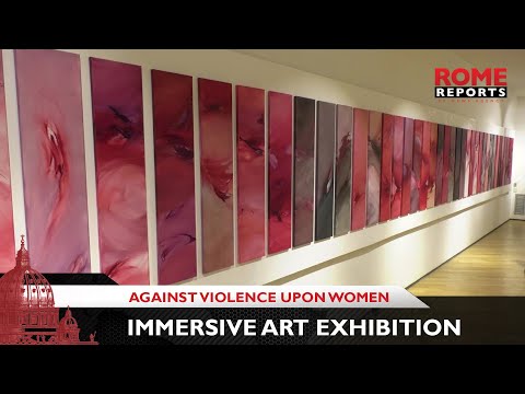 Immersive art exhibition in Rome stands against violence inflicted upon women