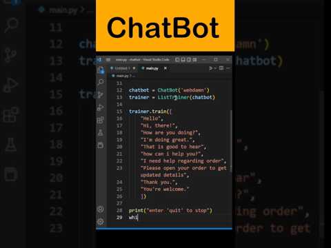 Make ChatBot Using Python?? #shorts #coding #programming