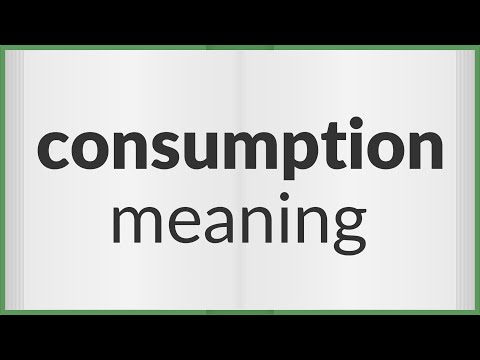 Consumption | meaning of Consumption