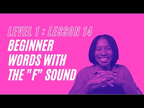 Lesson 14 | "F" : Beginner Vocabulary Words