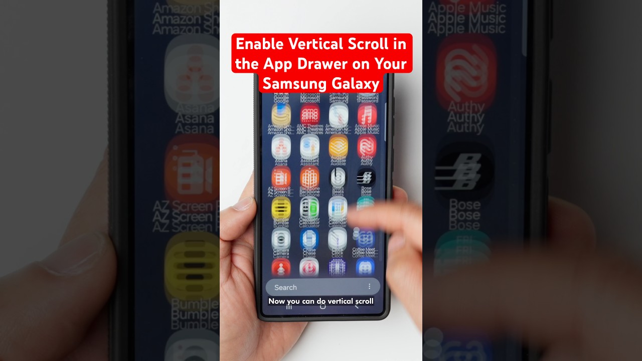 How to Enable Vertical Scroll in the App Drawer on the Samsung Galaxy S25 Ultra