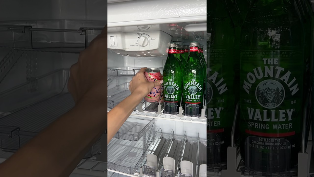 Restocking my drinks fridge!! Beverage fridge restock! Satisfying ASMR