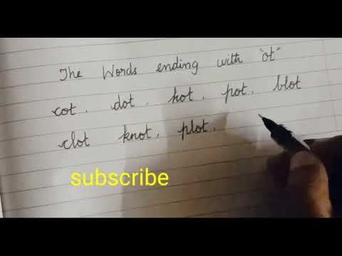Words ending with "ot"