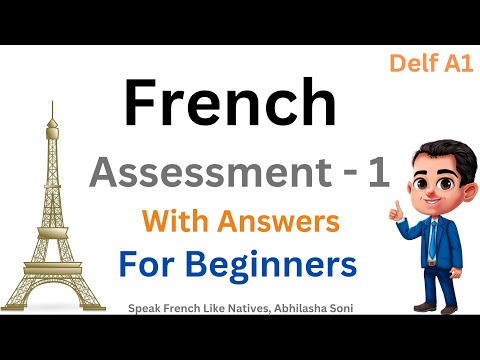 FRENCH ASSESSMENT -1 | FRENCH TEST FOR BEGINNERS | FRENCH FOR BEGINNERS