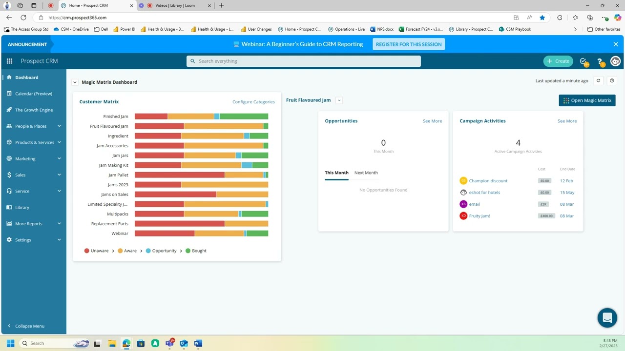 Magic Matrix Automatic Category Mapping