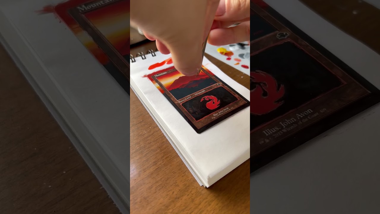 Simple altered card tutorial - Magic the Gathering #shorts #magicthegathering