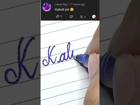 Kalindi - Beautiful name in Cursive writing | Cursive writing for beginners | #shorts