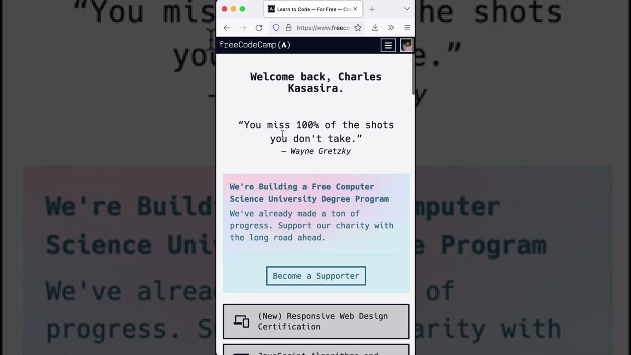 Free Computer Science Degree from FreeCodeCampe