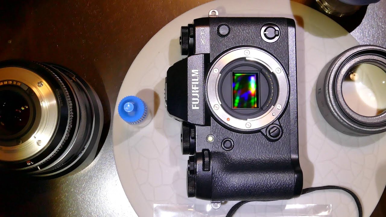 How to clea‎n Fujifilm XT-1 sensor using VDust Plus and MXD-100 Green swabs 1.6x / 16 mm
