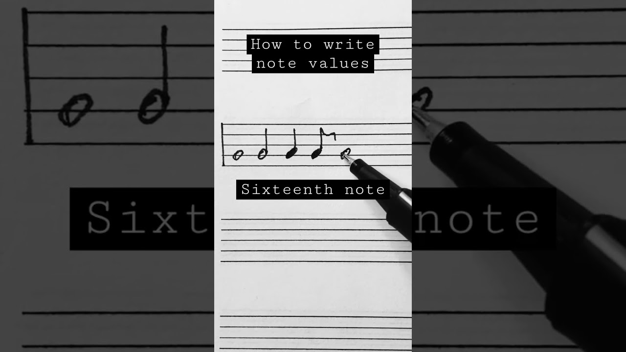 How to write note values #musictheory