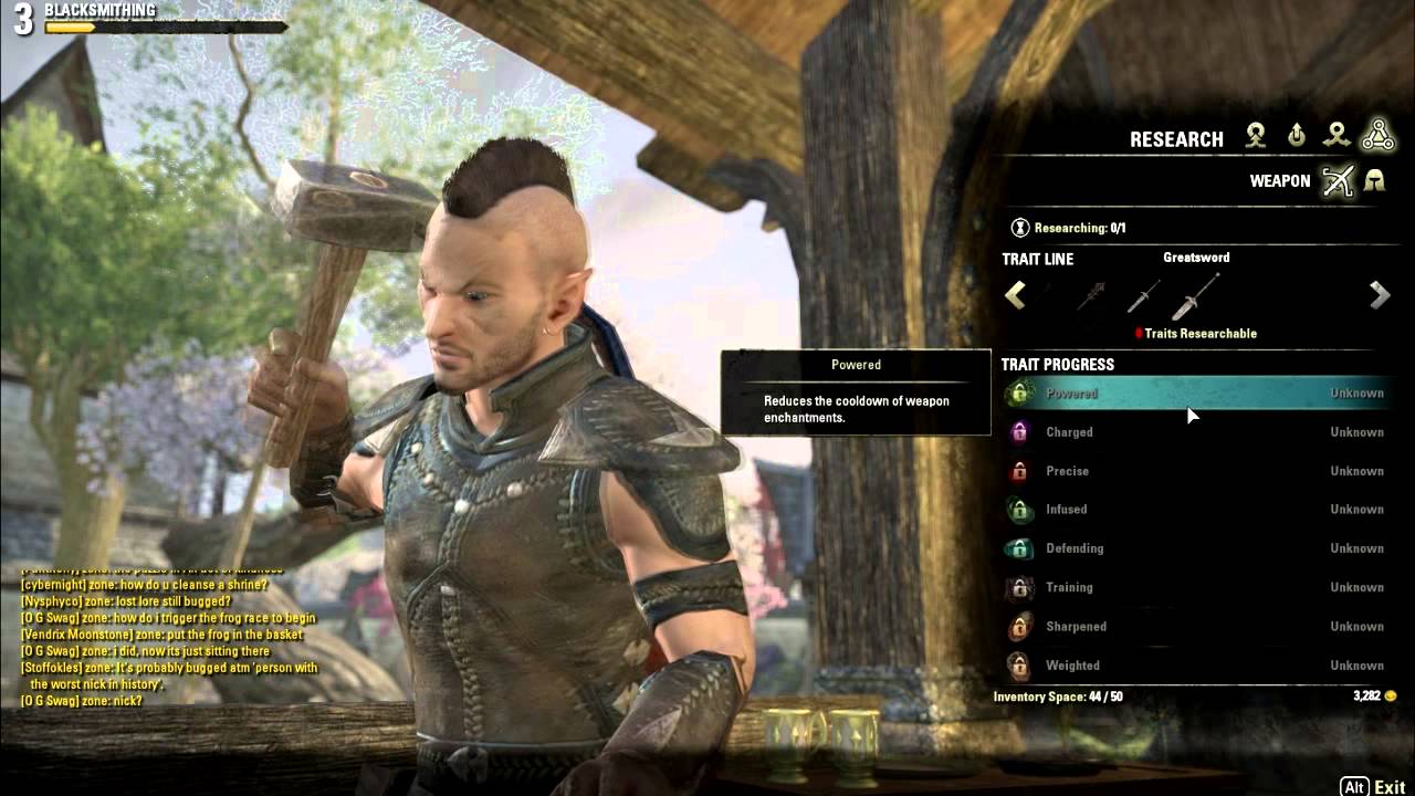 Elder Scrolls Online - Blacksmithing and Tailoring tutorial