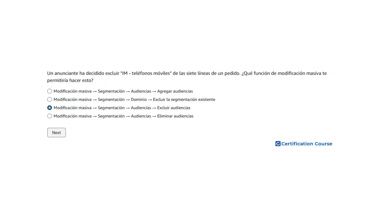 Un anunciante ha decidido excluir 
