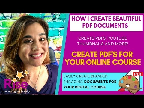 How I 'CREATE' Beautiful PDF Documents for 'ONLINE DIGITAL COURSES' + Youtube Thumbnails