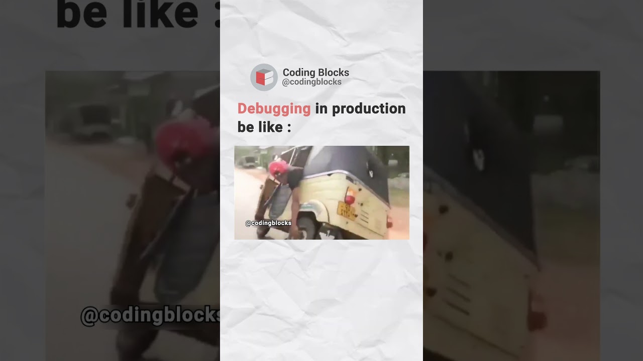 Debugging in Production | Who else can relate | Coding Blocks! #code #codingblocks