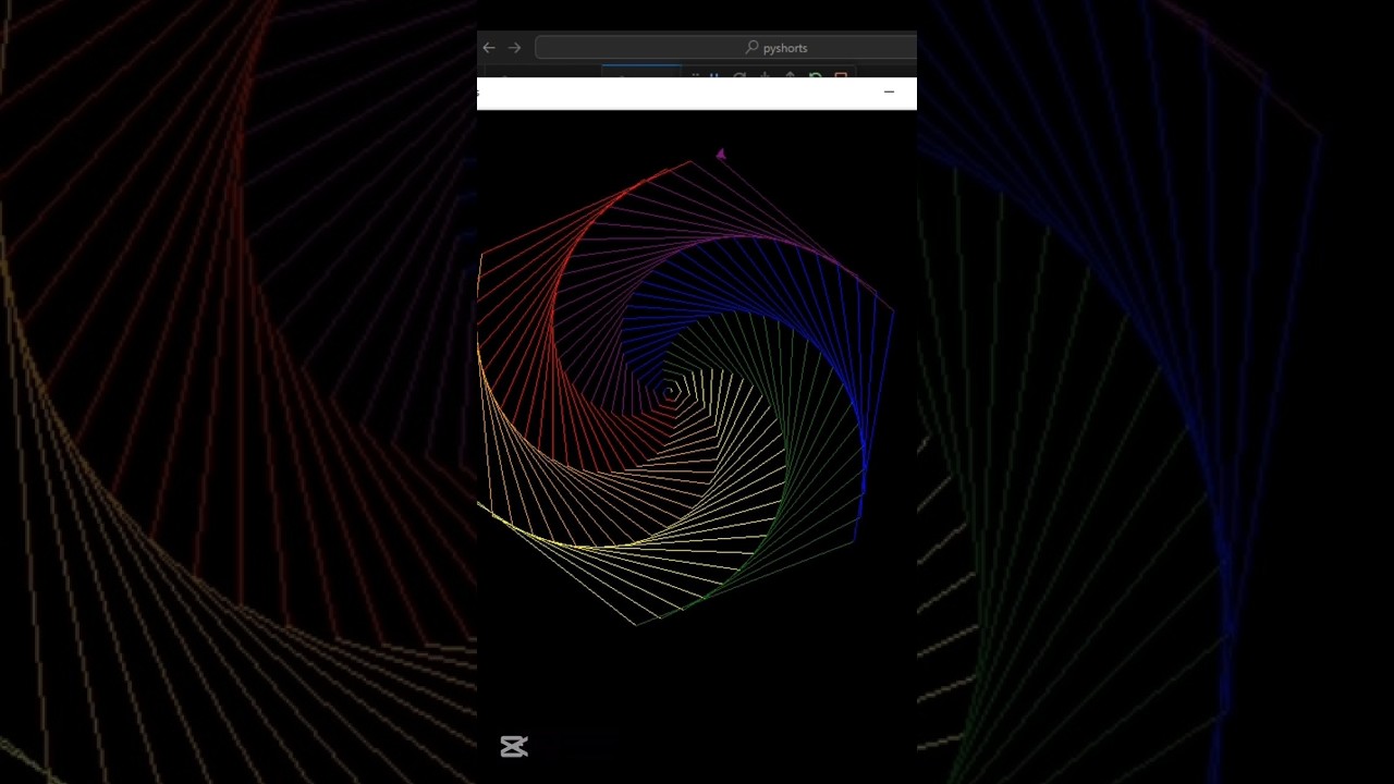 Python Turtle Spiral Drawing – Fun Project for Beginners! #shorts #foryou #shortsfeed #shortsvideo