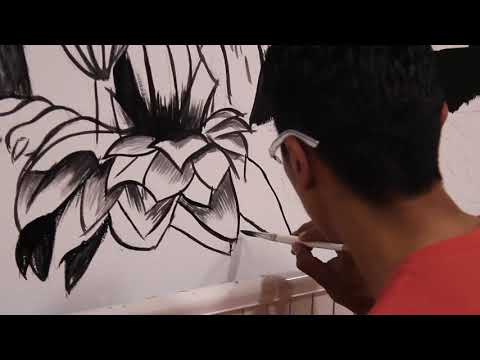Mural painting at our Spanish school in Madrid!