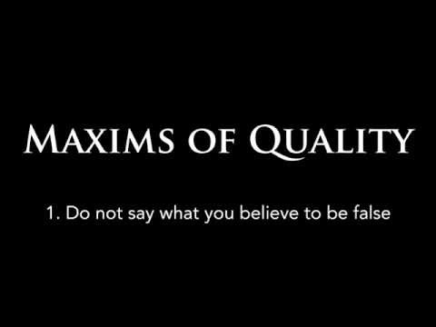 Maxims of Conversation