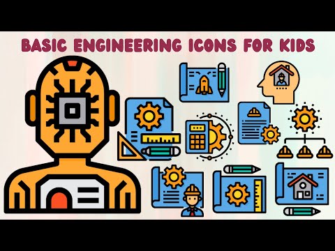 Basic Engineering Icons for Kids | AI, Robots, Construction, Architecture & More